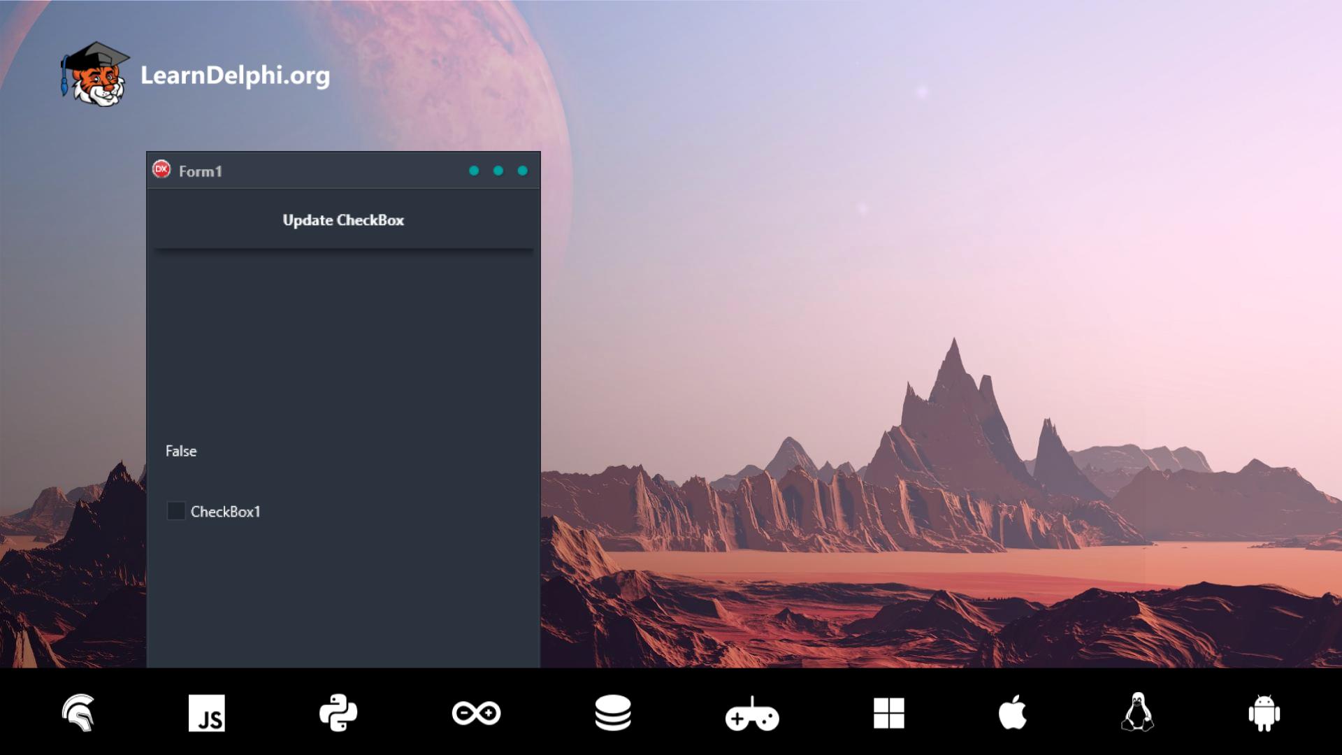 Boolean Checkbox Change Tracking Example