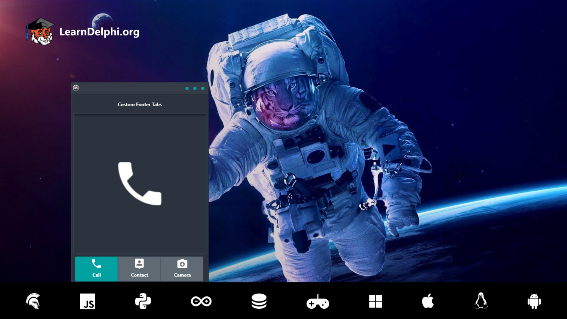Cross-Platform Footer Tabs Sample App