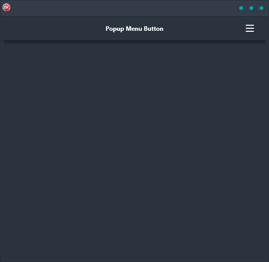 Cross Platform Popup Menu Button Example